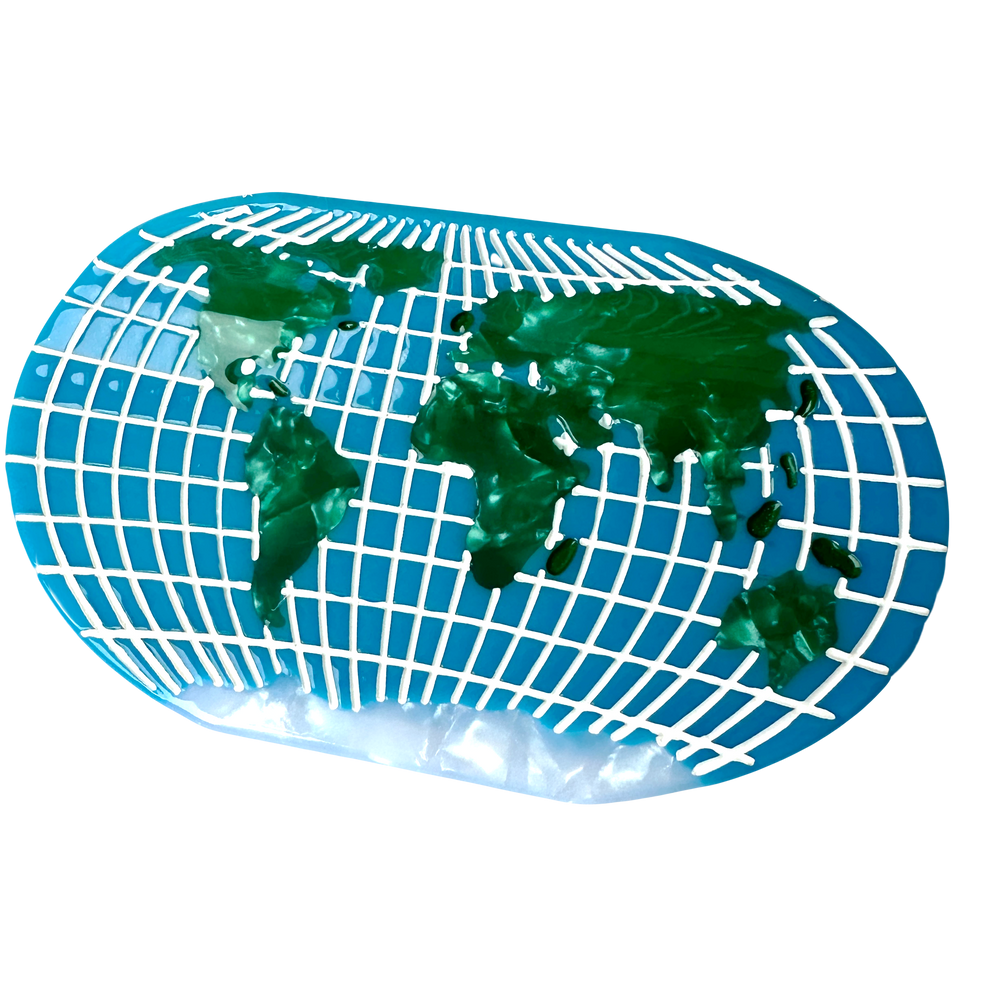 World Map Hair Claw PREORDER – artistcolette
