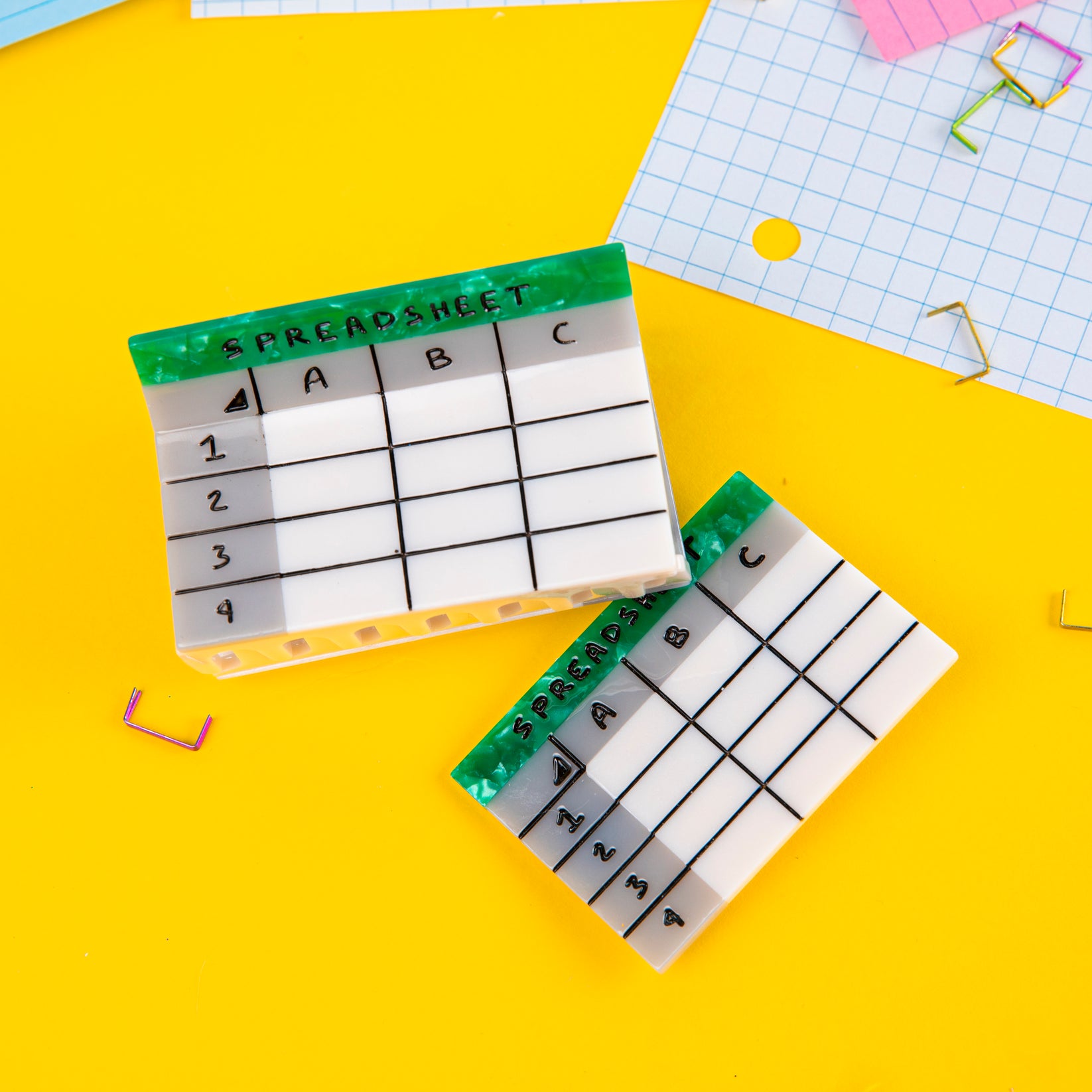 Spreadsheet Hair Claw – artistcolette
