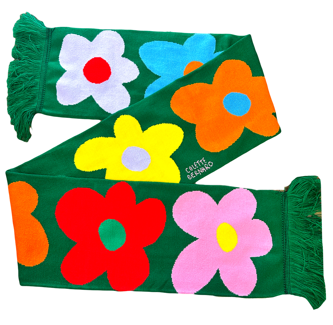 Grassy Green Flower Power Scarf – artistcolette