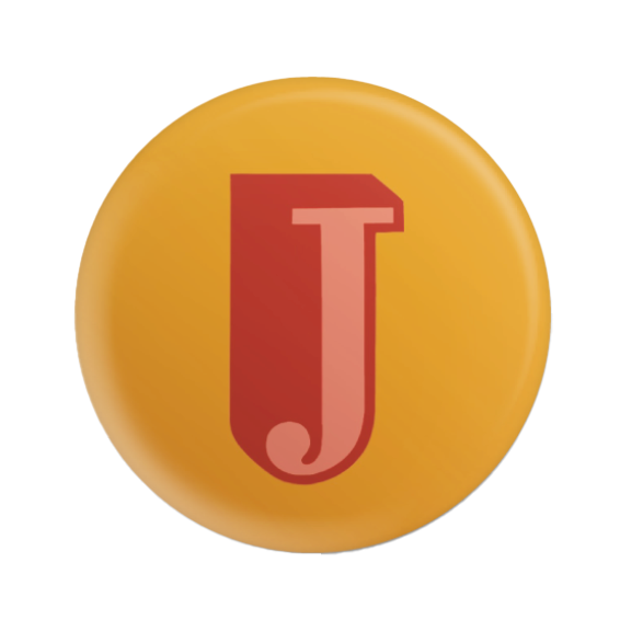 Letter J Button – artistcolette